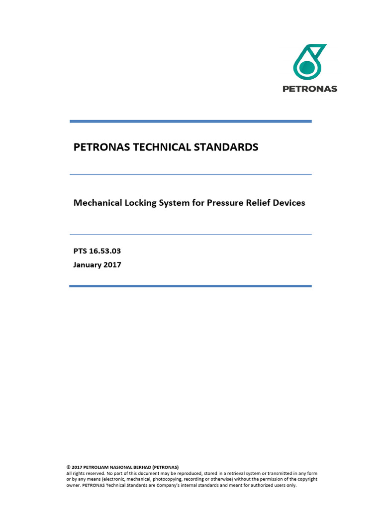 Mechanical Locking System For Pressure Relief Devices | PDF | Valve