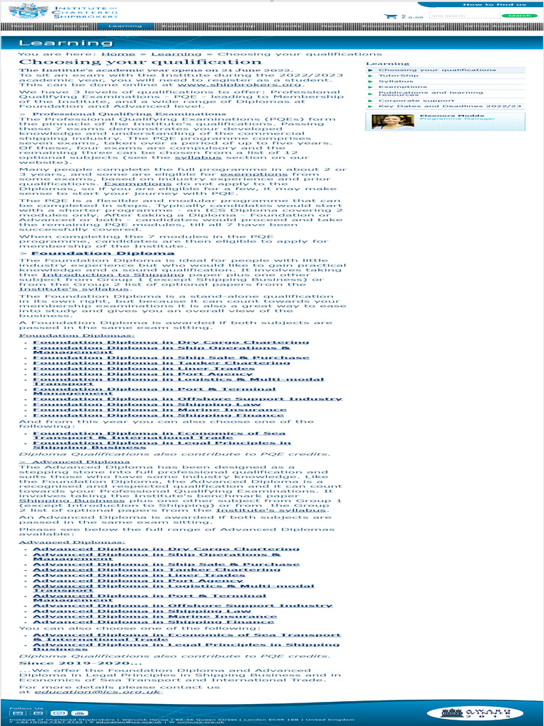 Shipping Qualifications Guide | PDF | Freight Transport | Diploma