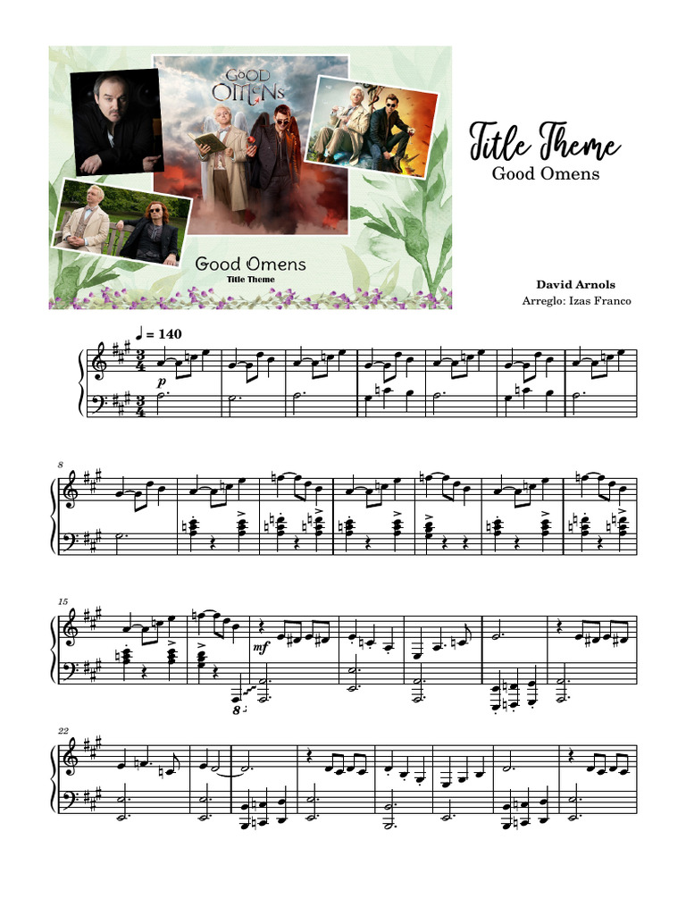 Good Omens Piano (Pra Eu Aprender) | PDF