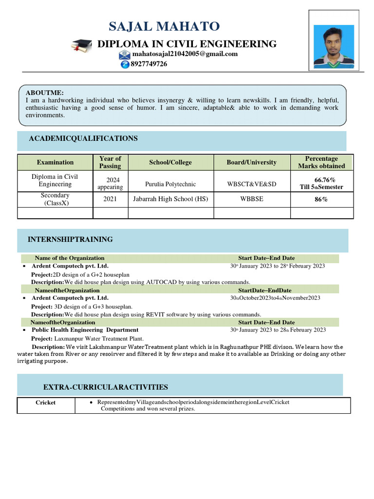 sajal cv dce real | PDF