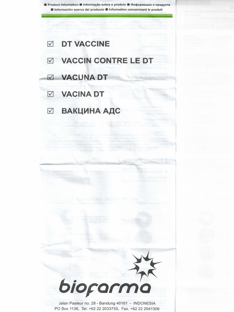 Vacuna DT | PDF