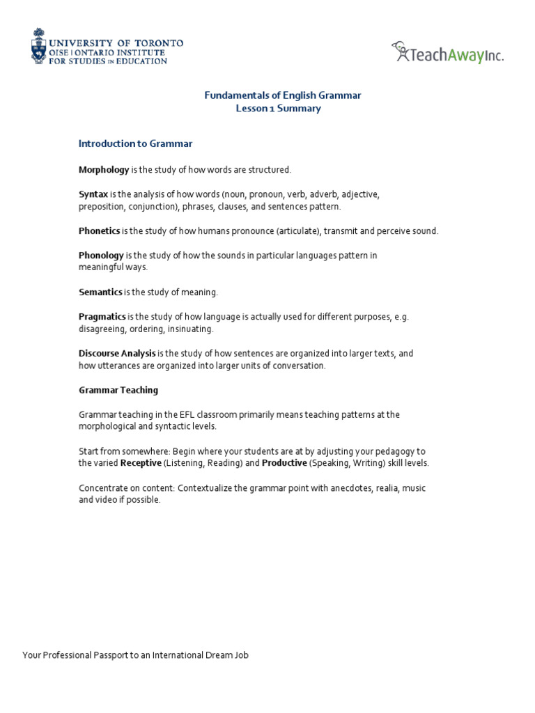 Unit 2b Lesson 1 - Summary | PDF | Language Arts & Discipline