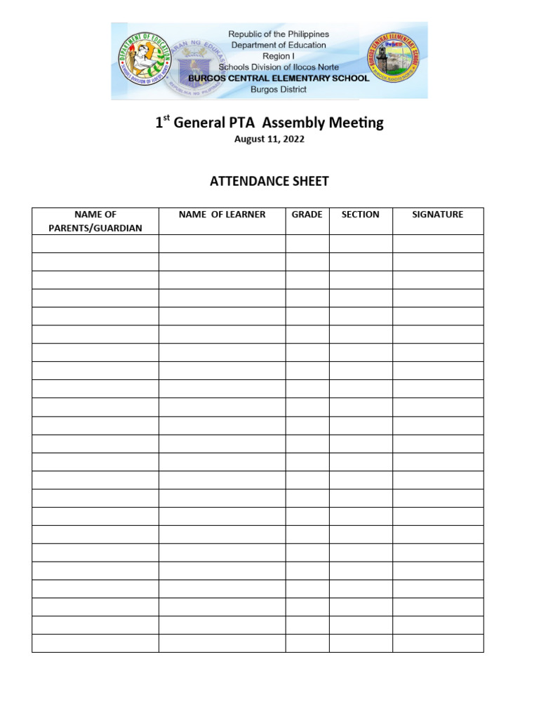 Attendace Meeting | PDF