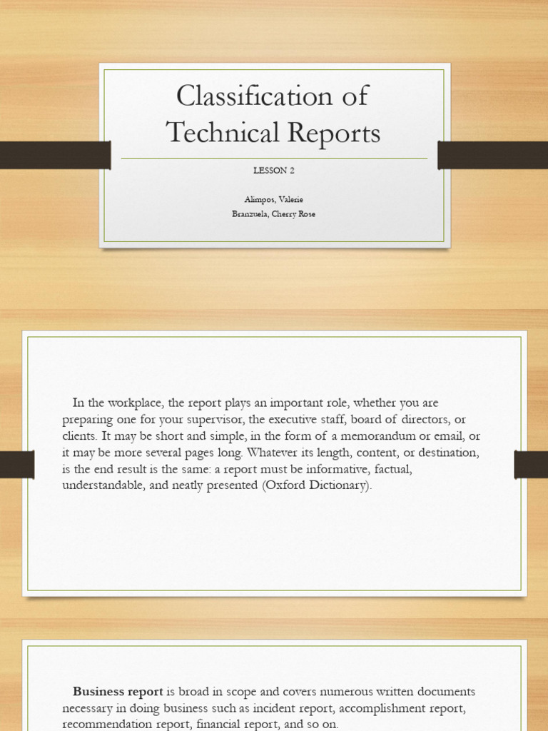 CLASSIFICATION-OF-TECHNICAL-REPORTS | PDF | Theory | Information