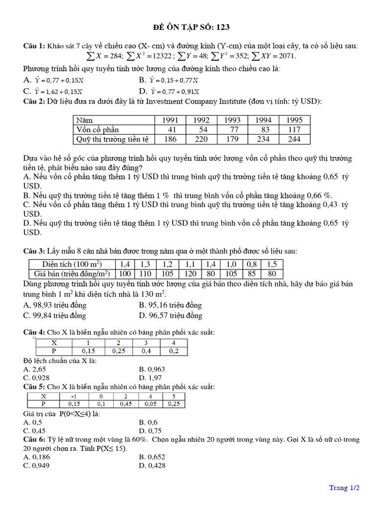 5-De On Tap-25 Cau-XSTK | PDF
