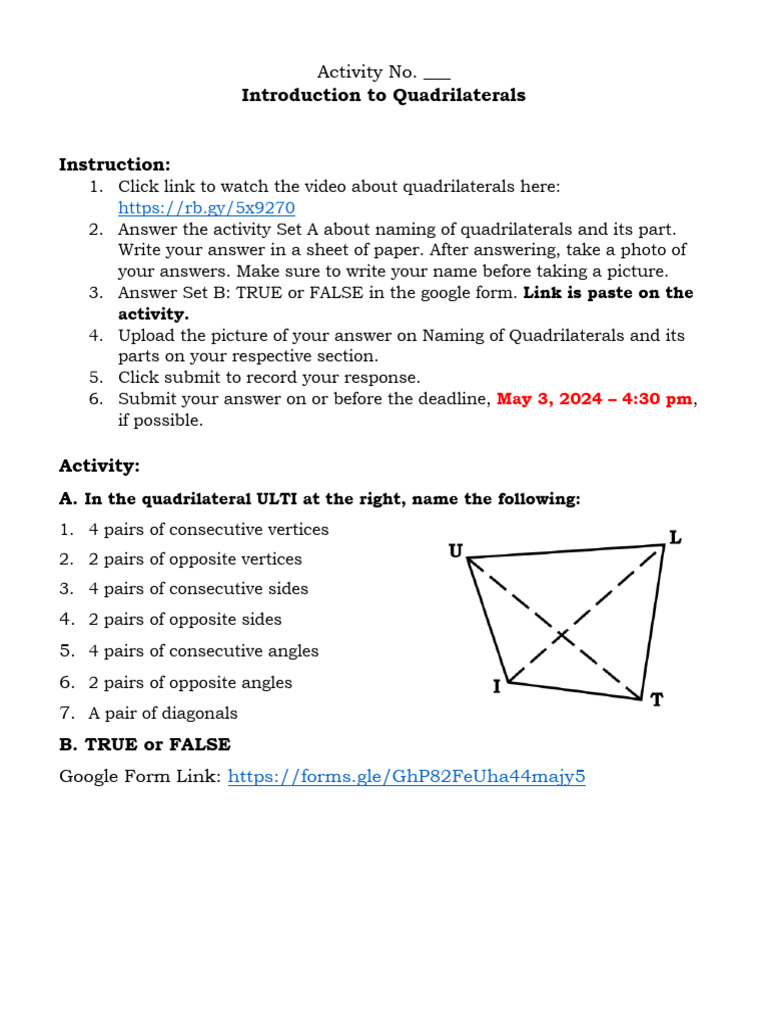 Q3 Introduction To Quadrilaterals | PDF
