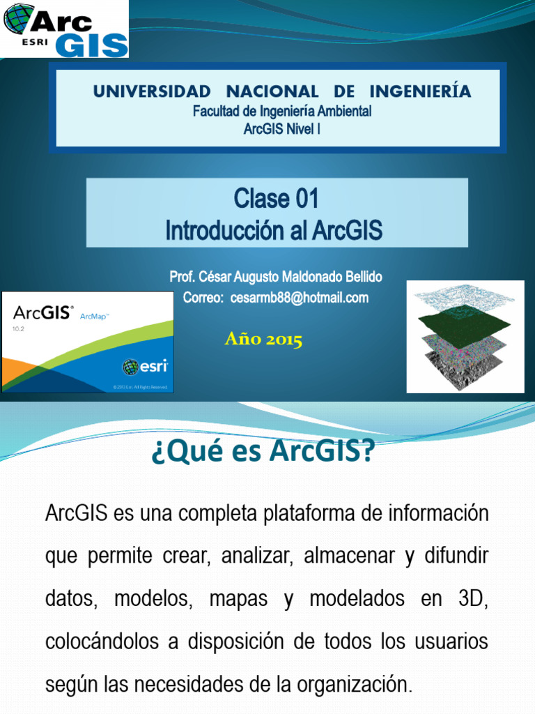 ArcGIS I - Clase 01 | PDF | Sistema de información geográfica | Informática