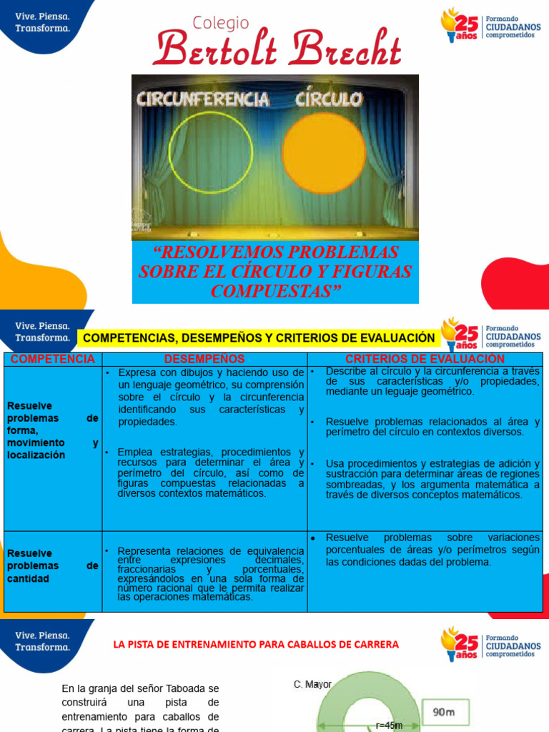 Marco Teòrico Sem 2_iv Bim_círculo (1) | Descargar gratis PDF | Pi | Geometría