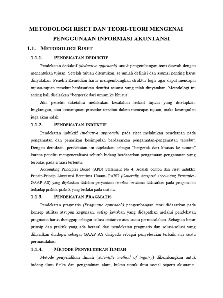 Bab 4 Metodolodi Riset Dan Teori-Teori Mengenai Penggunaan Informasi ...