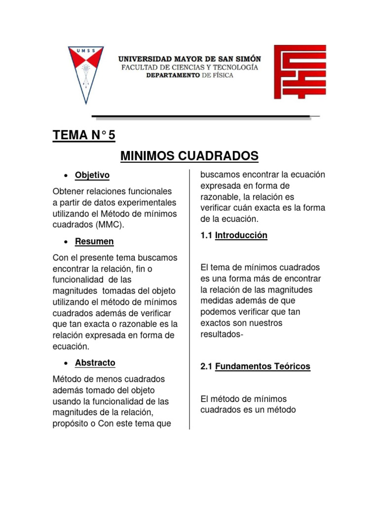 Tema5 laboratorio_240522_080439 | PDF | Mínimos cuadrados | Análisis de variación