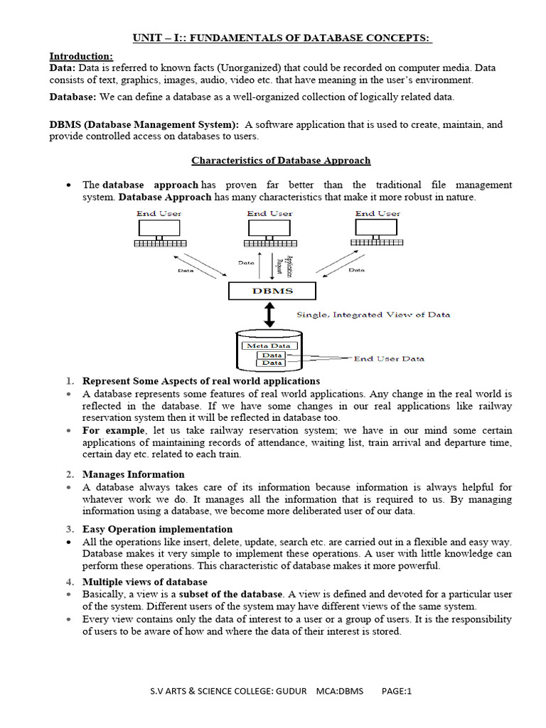Mca DBMS | Download Free PDF | Databases | Relational Database
