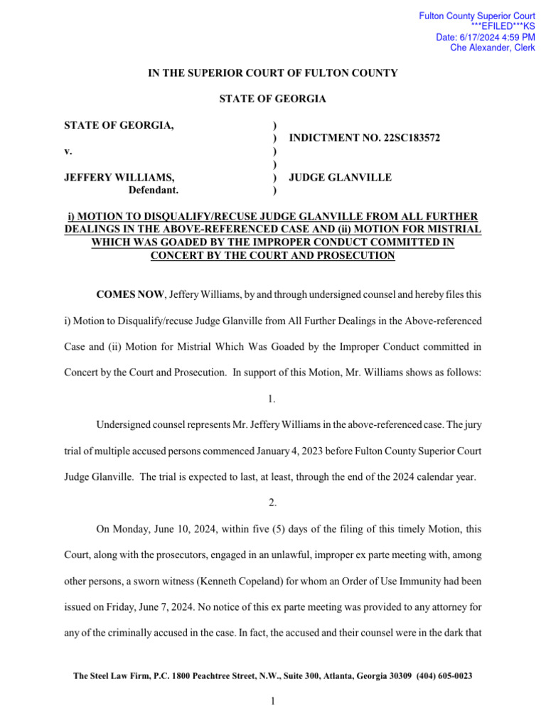 Ysl Case Motion To Disqualify Filed By Brian Steel Download Free Pdf