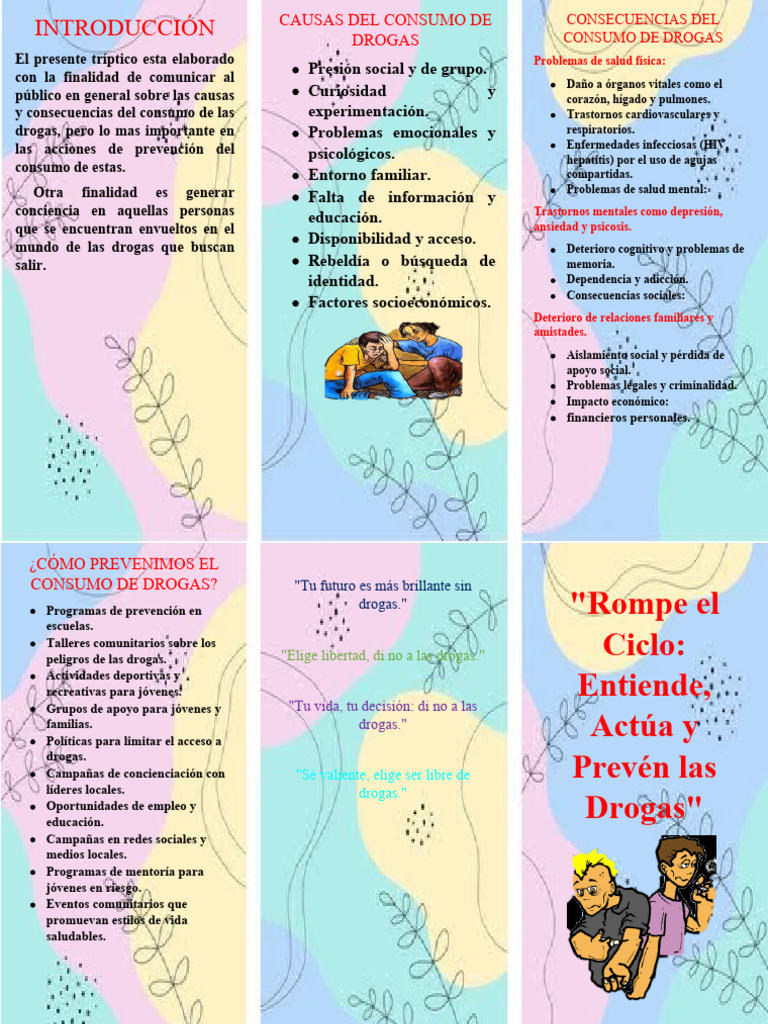 Triptico de DPCC Drogas | PDF | Drogas | La dependencia de sustancias