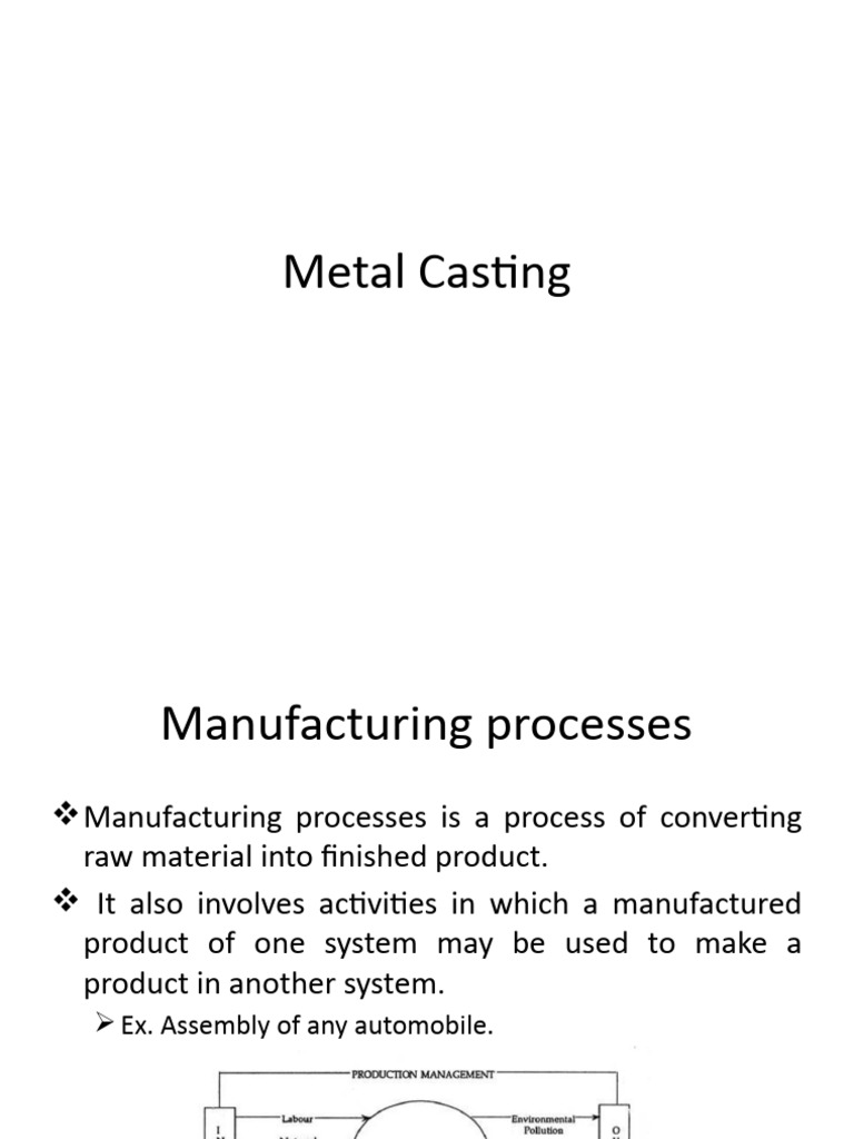 Metal Casting | PDF | Secondary Sector Of The Economy | Building Engineering