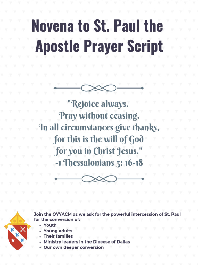 Novena To St. Paul Script Final | Download Free PDF | Lord's Prayer ...