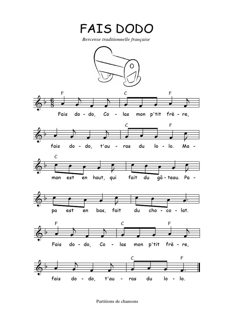 Berceuse "Fais Dodo" pour Bébé | PDF | Berceuse | Chanson enfantine