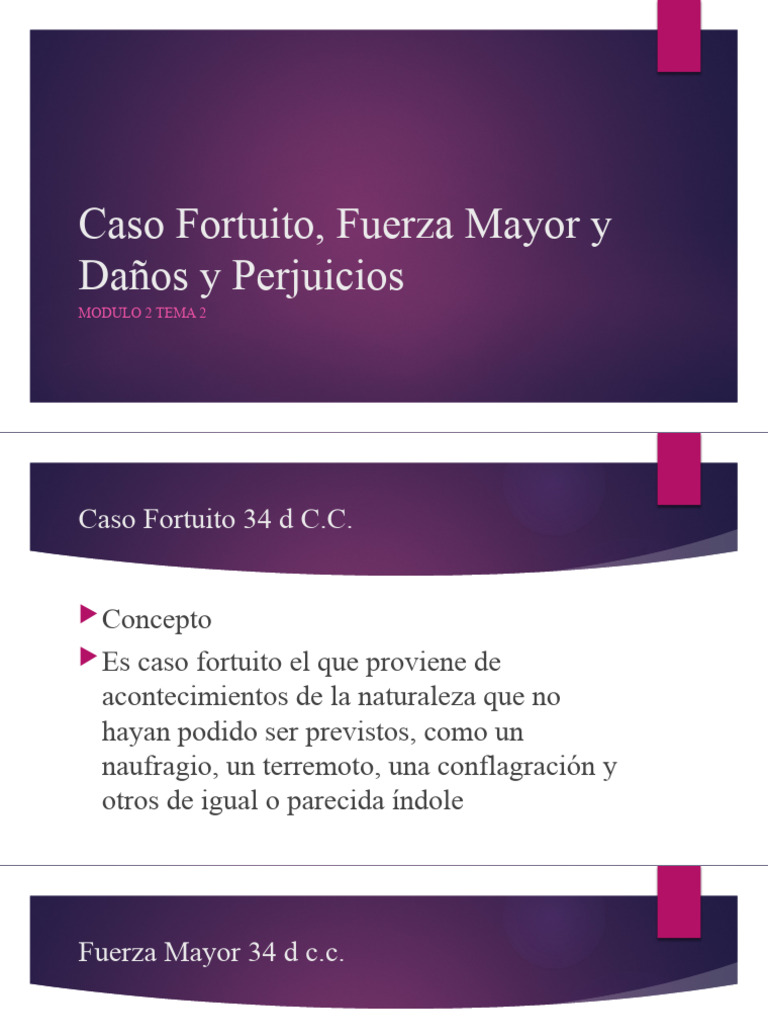 Caso Fortuito y Fuerza Mayor | PDF