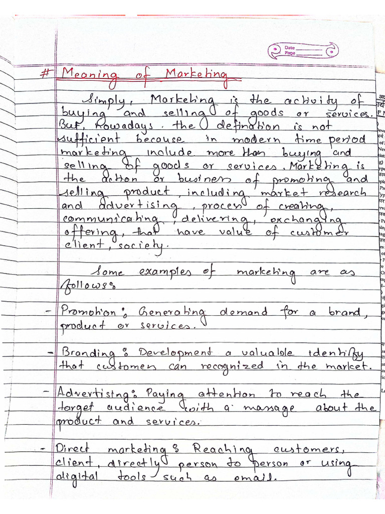 marketing notes | PDF