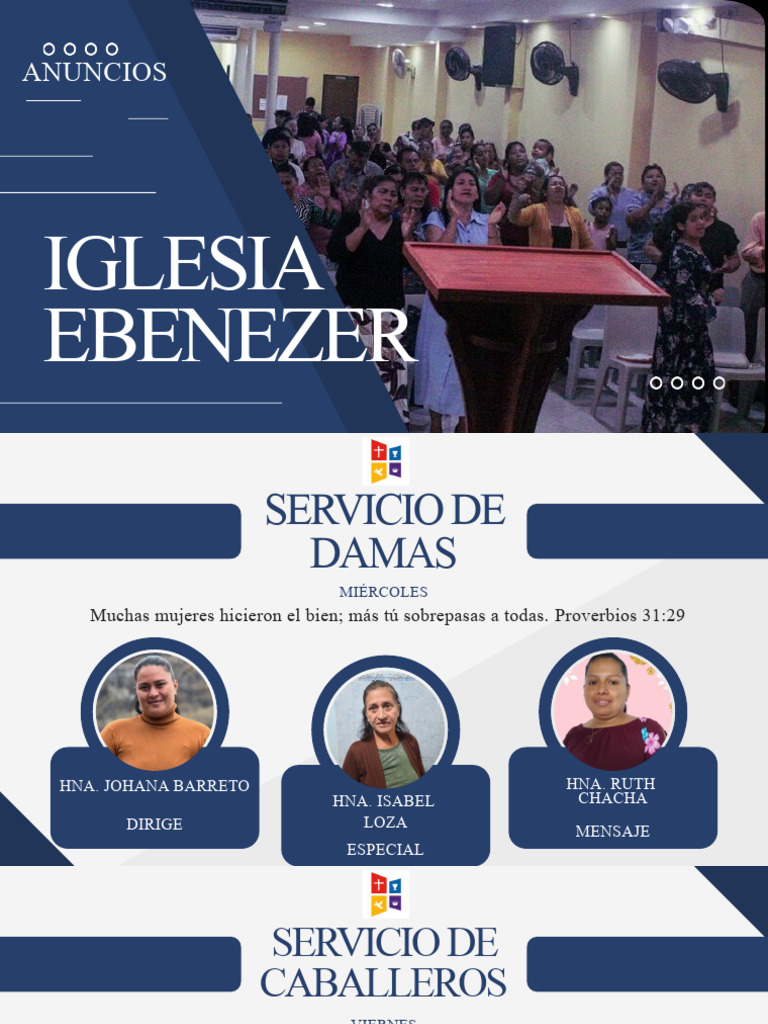 Anuncios de Servicios Iglesia Ebenezer | PDF