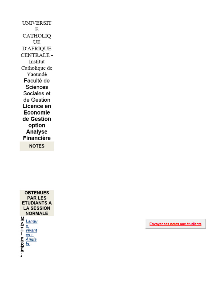 Fiche de Note Anglais LEG3AF | PDF