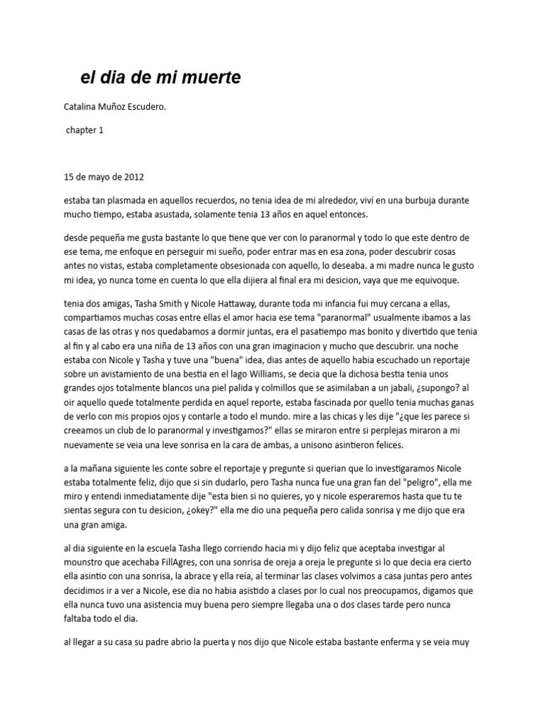El Dia de Mi Muerte | PDF