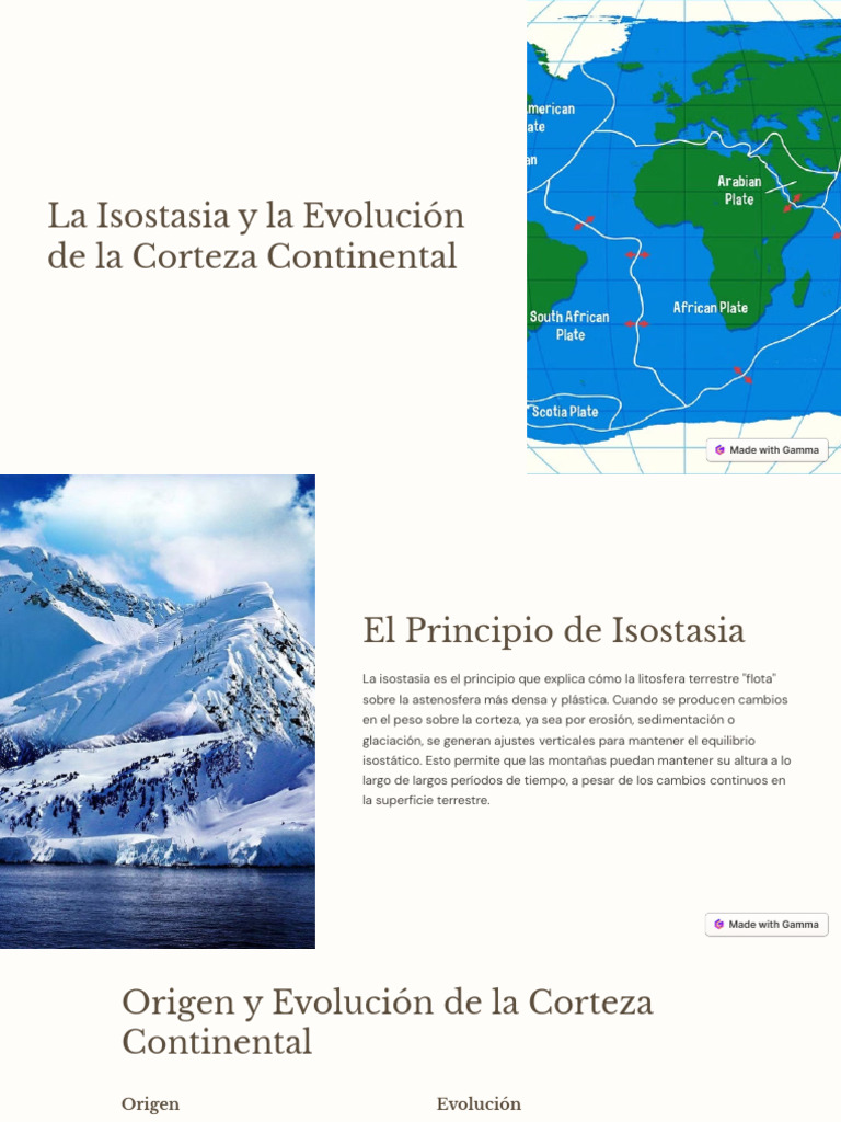 La Isostasia y La Evolucion de La Corteza Continental | PDF | Placas ...