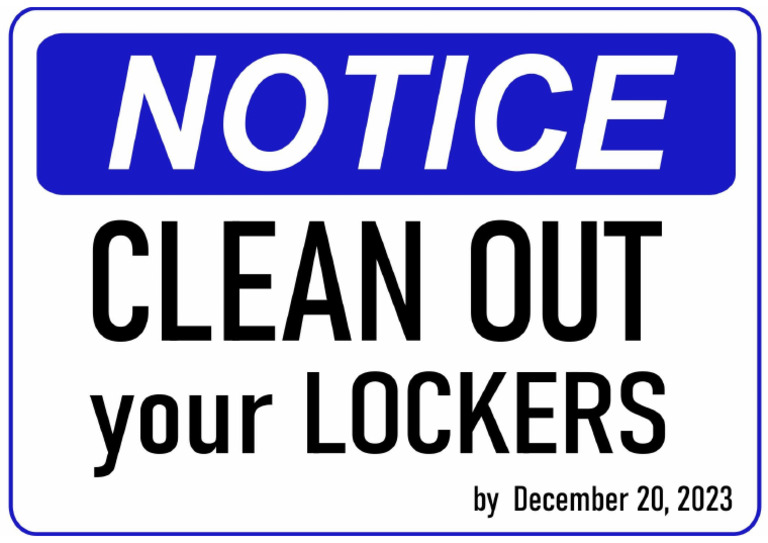 clean out lockers label | PDF