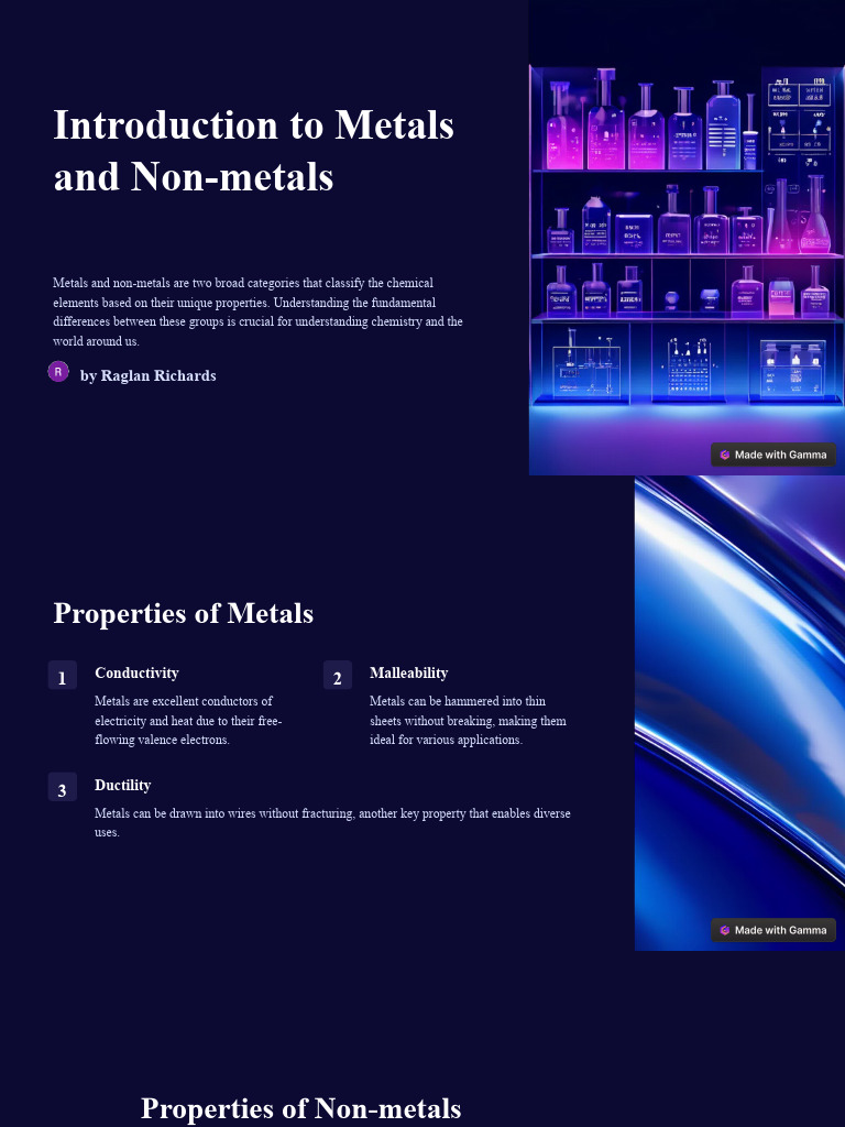 Introduction To Metals and Non Metals | PDF | Metals | Ductility