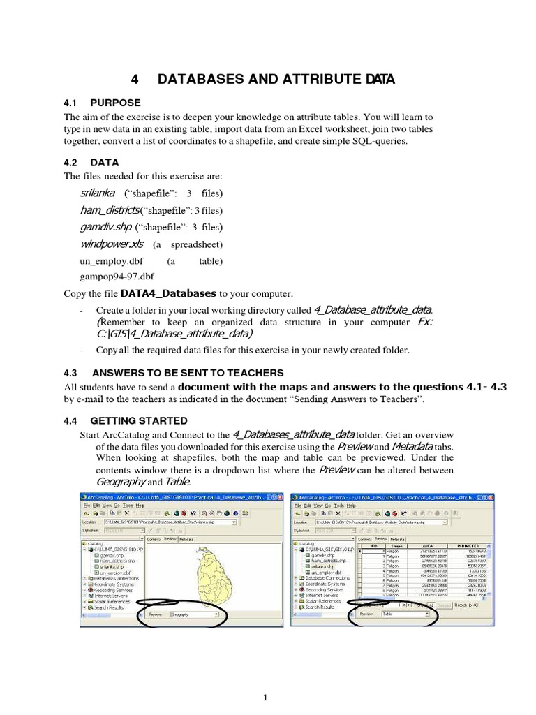Exercise4_Database | PDF | Arc Gis | Computer File