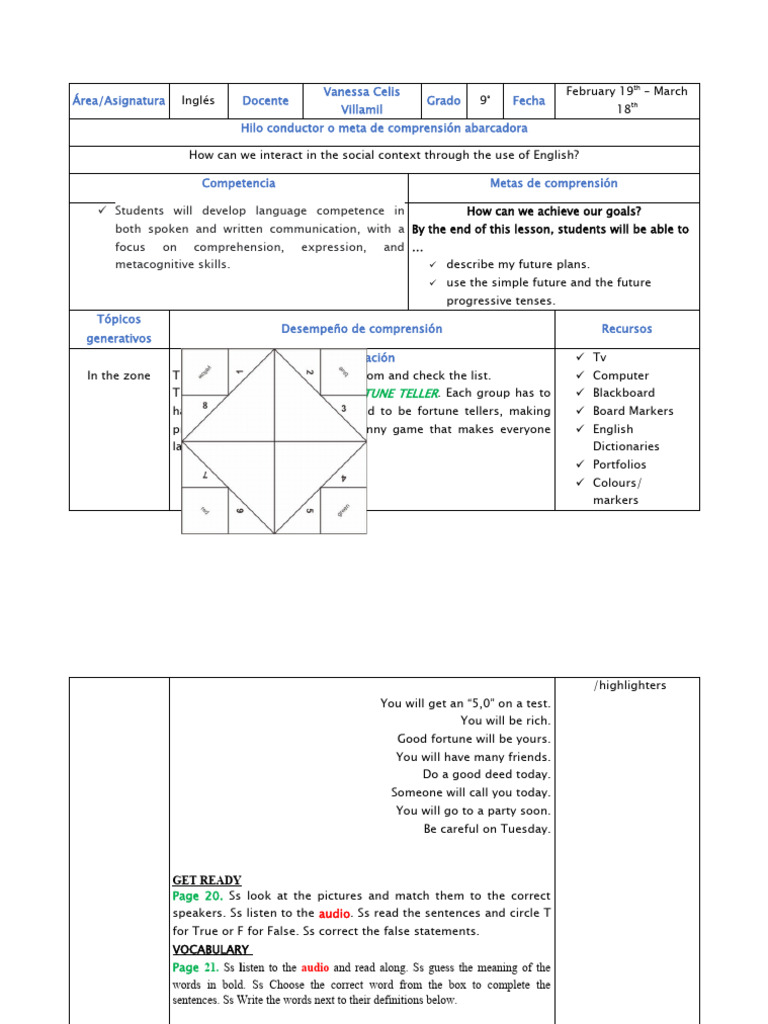 2° Lesson Plan.. | PDF | Cognitive Science | Behavior Modification