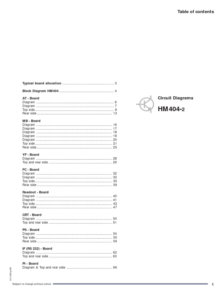Hameg Hm404-2 Oscilloscope SCH | PDF | Electronics | Electrical Engineering