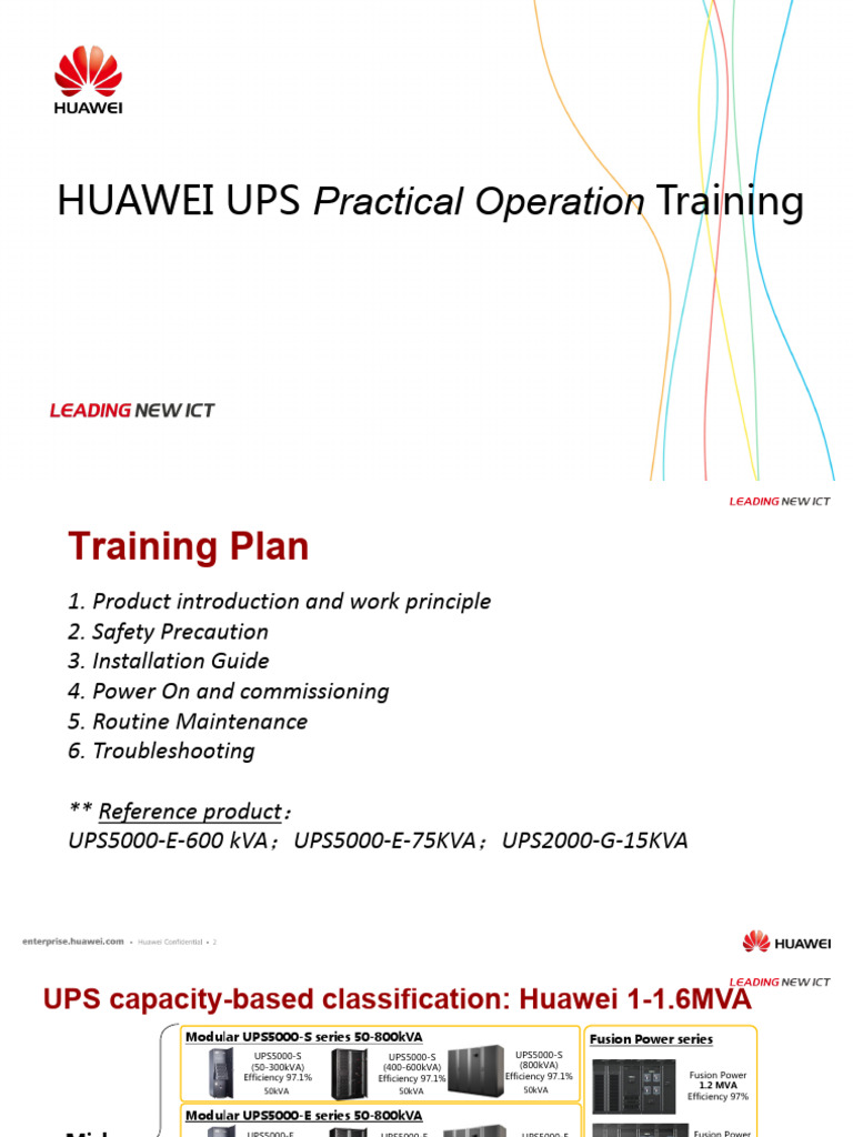 HUAWEI UPS Practical Operation Training | PDF | Download | Information ...