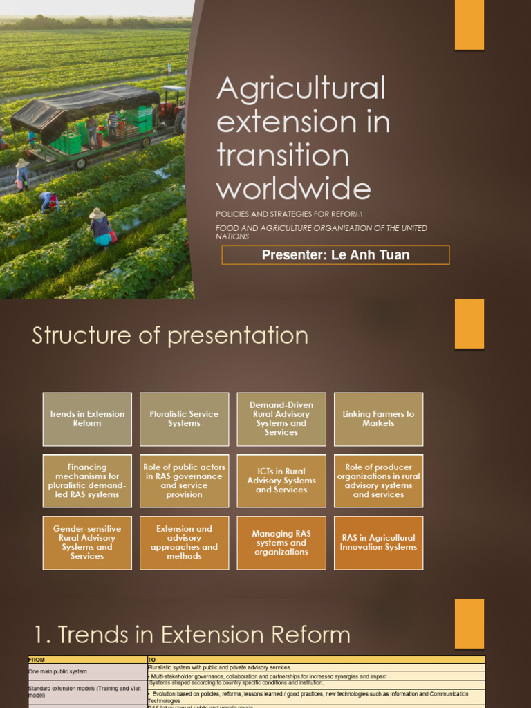 Global Trends in Agricultural Extension Reform | PDF | Innovation ...