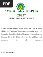 Pageant Guidelines and Mechanics | PDF | Clothing | Dress Codes