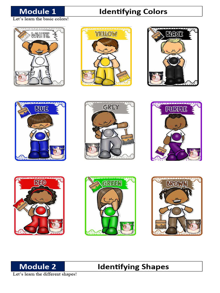 Math Kinder Modules (1st Quarter) | PDF | Language Arts & Discipline