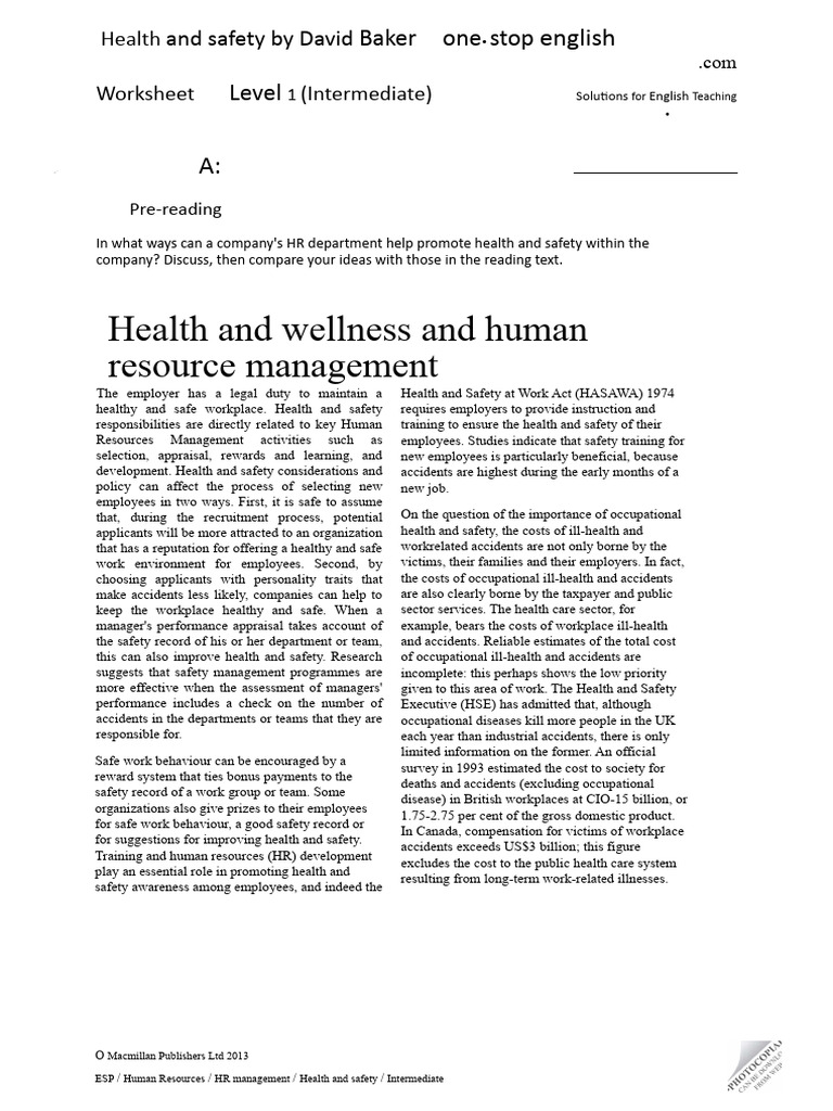 Documento 1 | PDF | Occupational Safety And Health | Employment