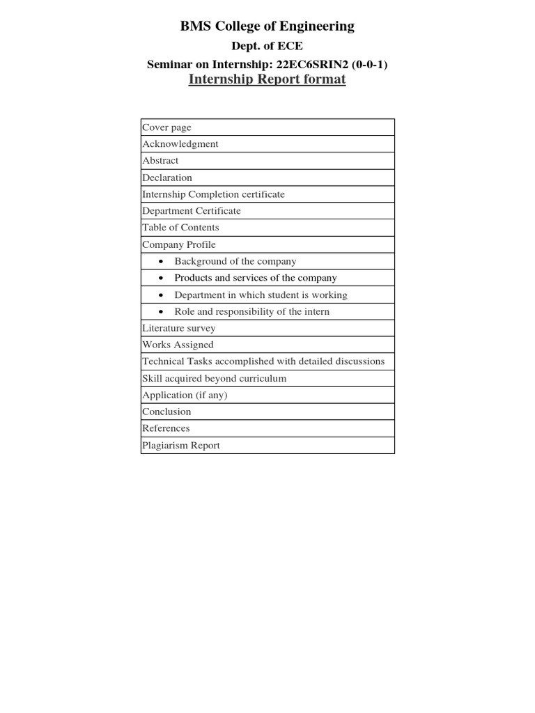 Internship-Report 6th Sem Template | PDF | Technology & Engineering