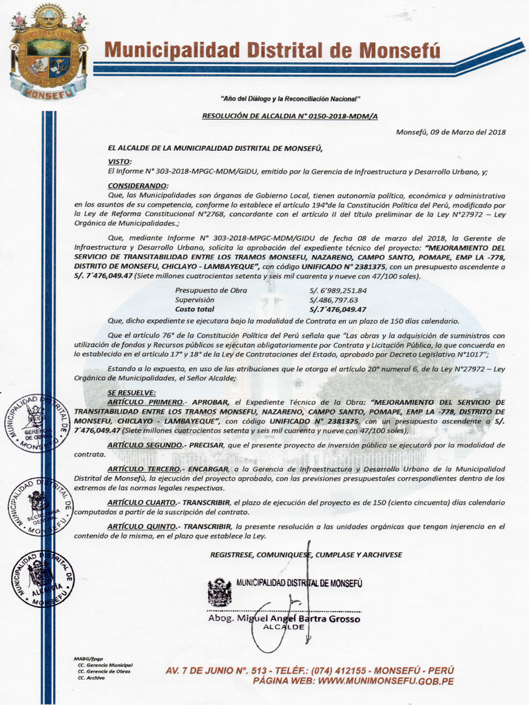 Resol Aprob E.T | PDF