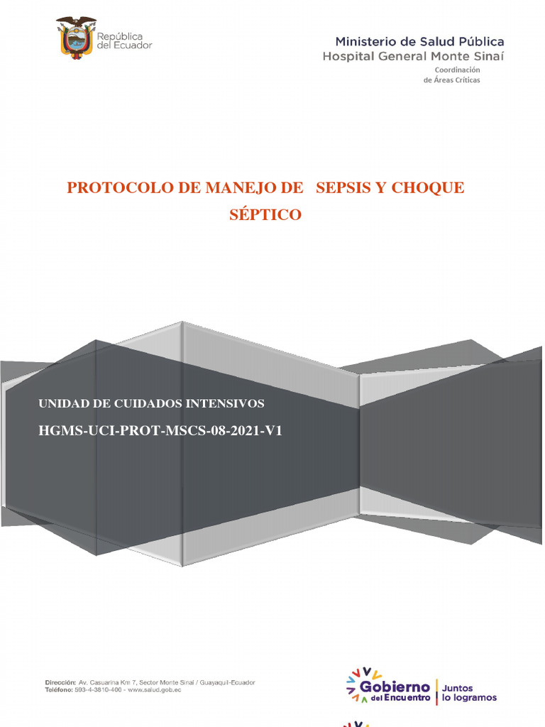 Protocolo de Diagnóstico y Terapeutico de Sepsis y Choque Séptico ...