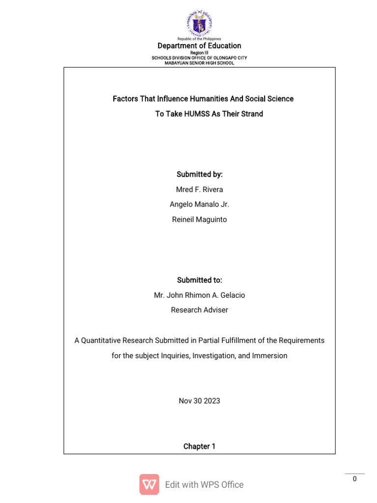 Chapter 1 3 Group6 | PDF | Social Sciences | Science