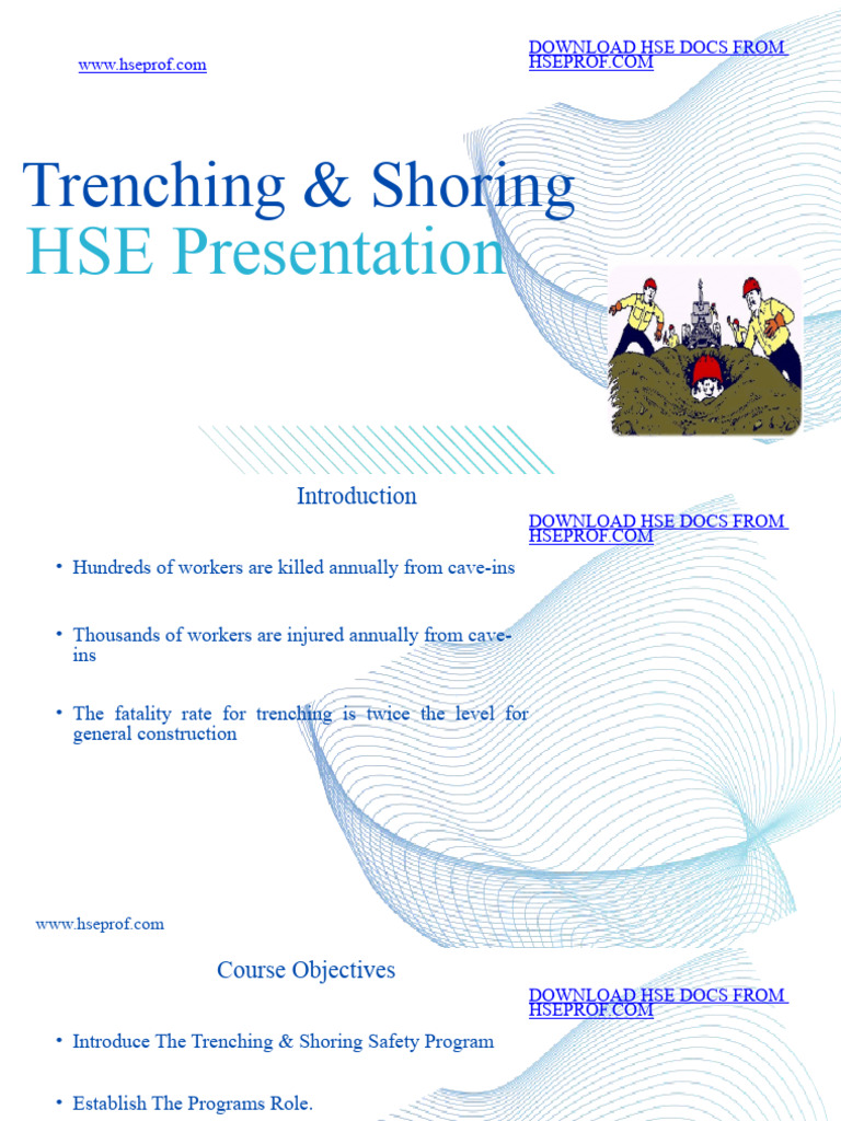Trrenching & Shoring HSE Presentation Hseprof Com | PDF | Loam | Silt