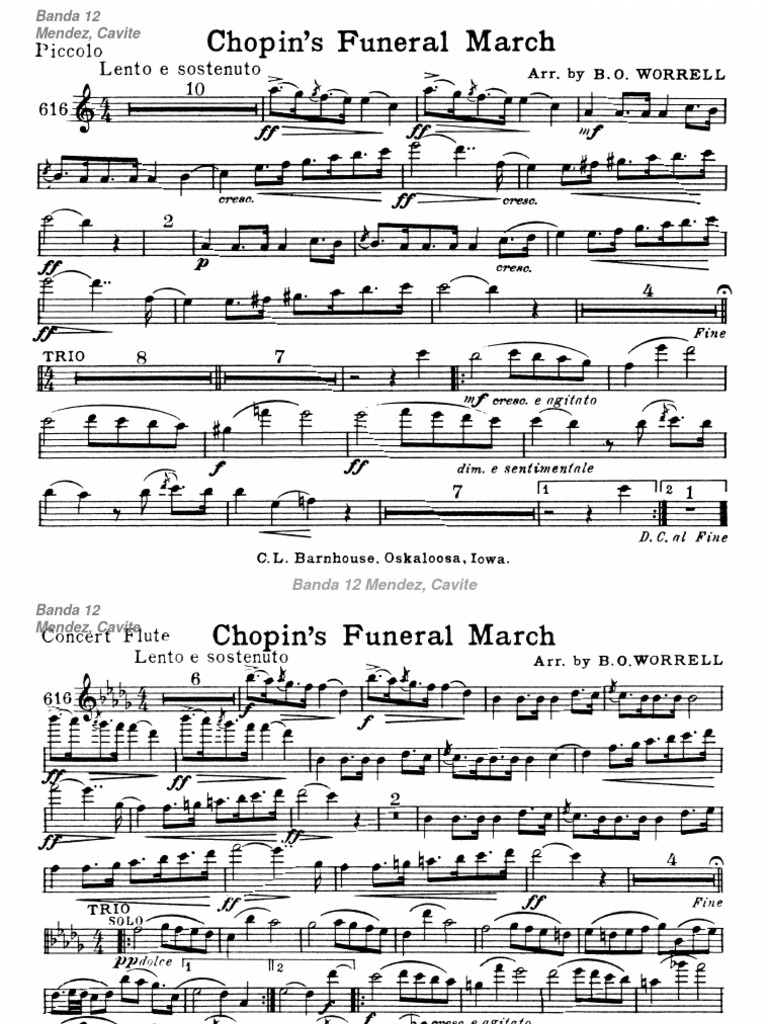 Chopin S Funeral March | PDF | Musical Instruments
