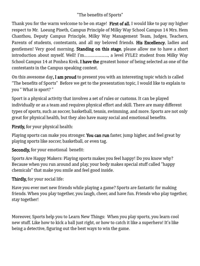 Why Sports Are Super Fun | PDF | Sports