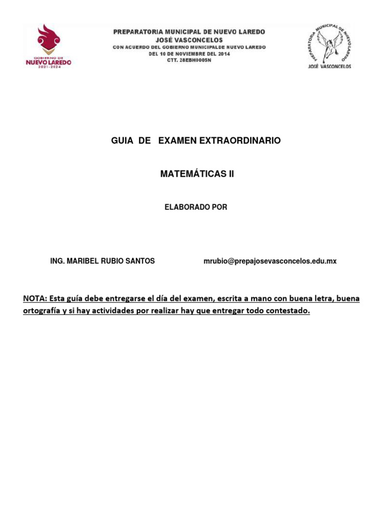 GUÍA_EXTRA_MATEMÁTICAS II | PDF | Geometría | Ángulo