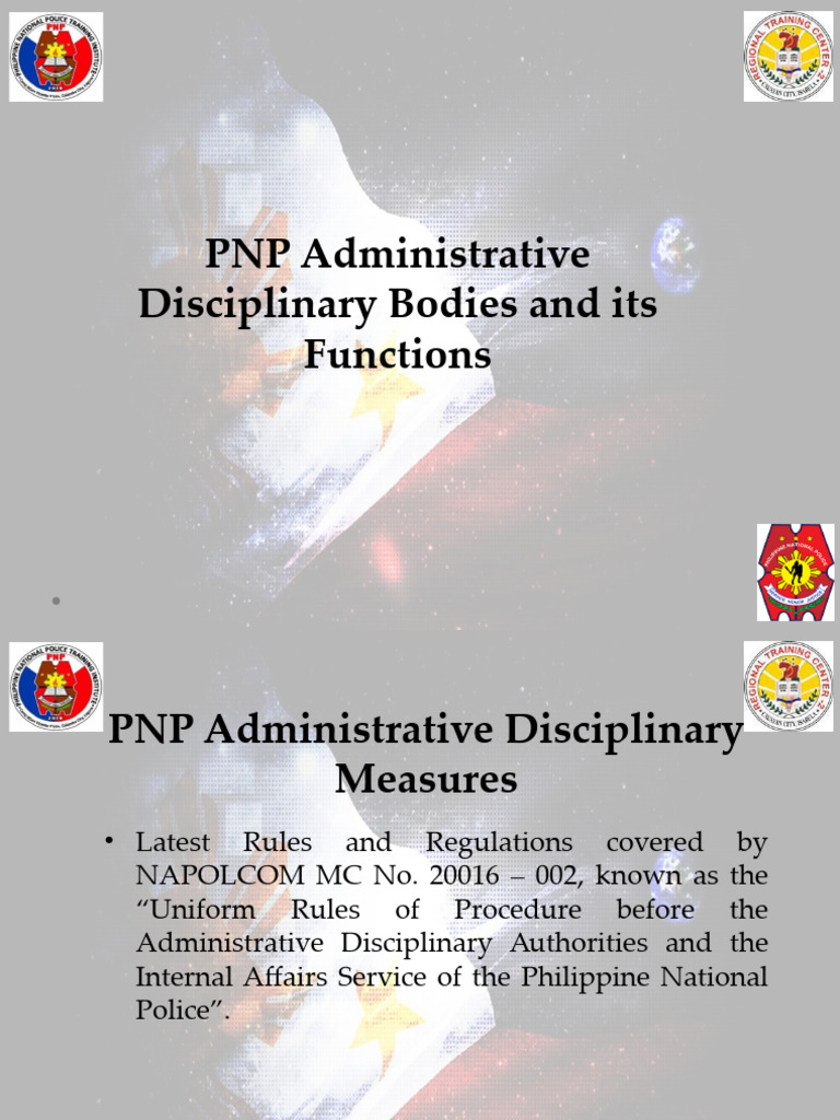 D. POWERPOINT-PNP Administrative Disciplinary Bodies and Its Functions | PDF | Police | Complaint