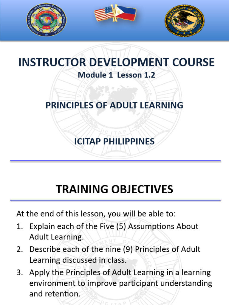 Adult Learning Principles Overview | PDF | Learning | Adult Education