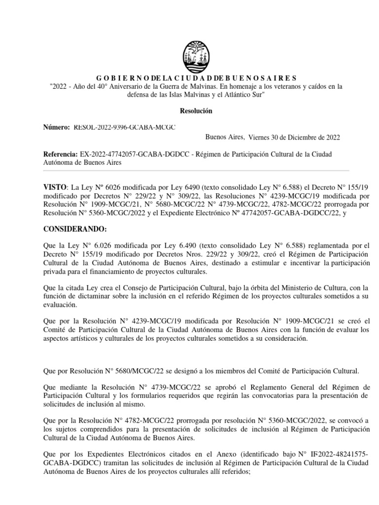 Resolución Primeros Resultados Convocatoria 2022 - RS-2022-48281919 ...