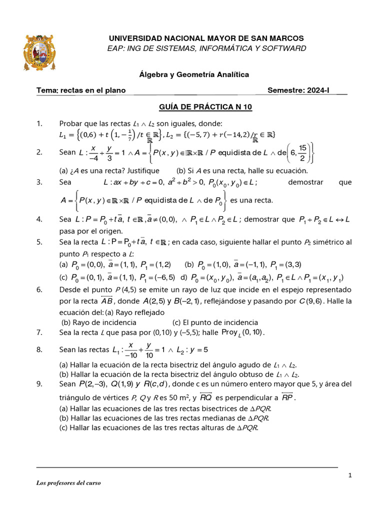 Guia de Practica 10. | PDF | Triángulo | Matemáticas