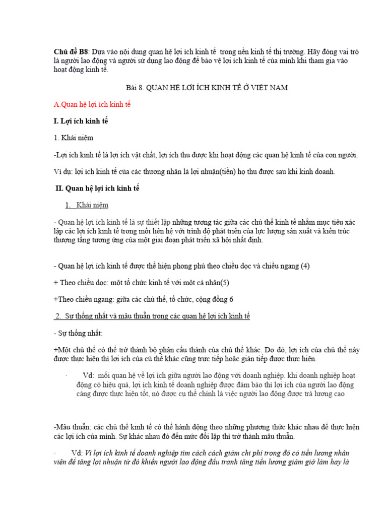 Chủ đề B8 KTCT | PDF