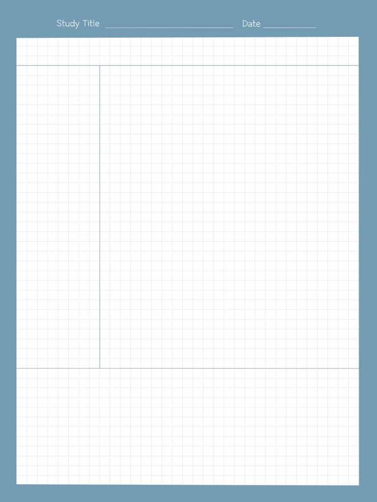 Cornell Note Grid - Blue | PDF